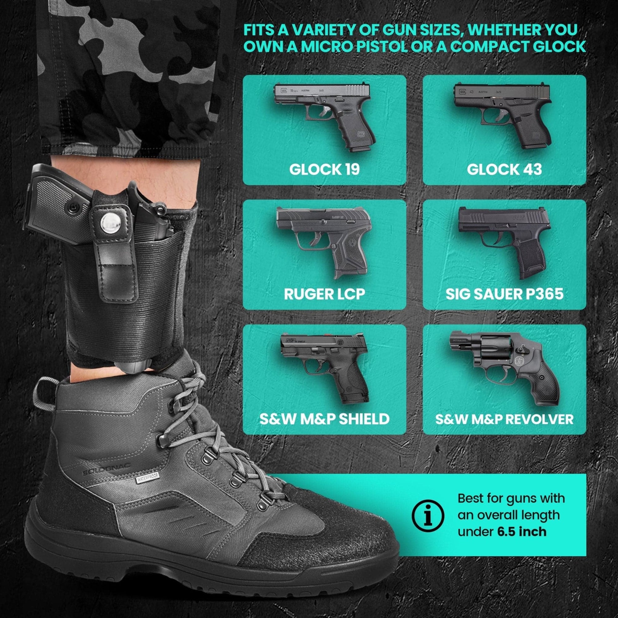 LPV® Ankle Holster for 380s for Concealed Carry